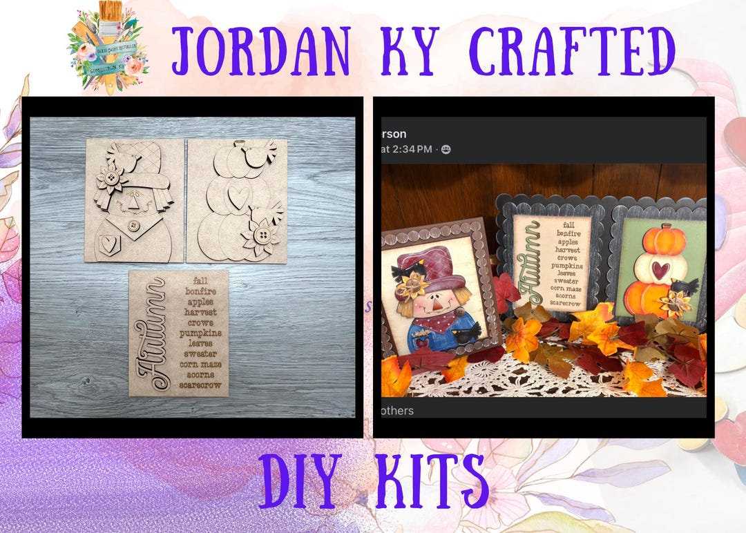 Autumn Scarecrow Trio Signs - Etsy