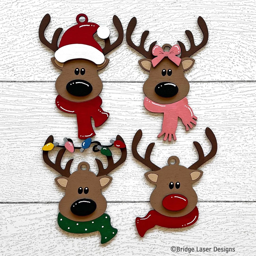 Reindeer Faces DIY Ornaments, DIY Reindeer Ornaments, Christmas ...
