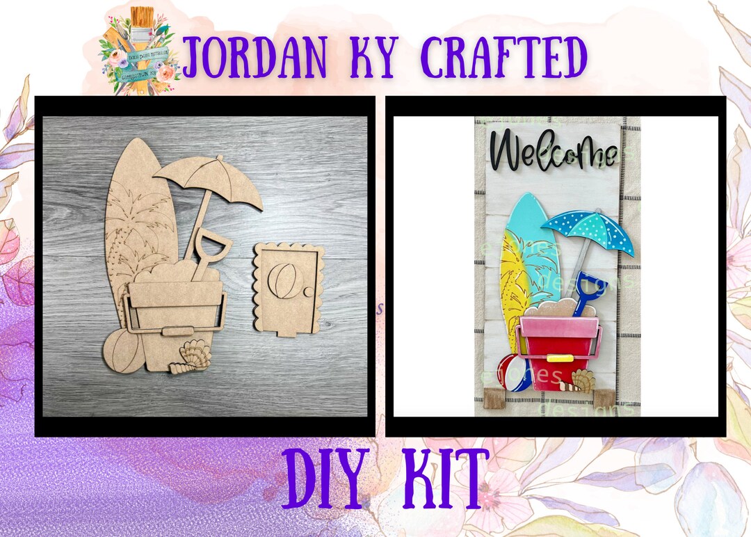 Birdhouse Beach DIY Insert, Interchangeable Birdhouse, Seasonal Shelf ...