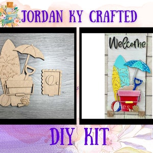 Birdhouse Beach DIY Insert, Interchangeable Birdhouse, Seasonal Shelf ...