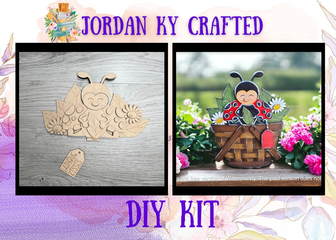 Ladybug DIY Basket Insert, Ladybug Flower Basket, Ladybug DIY Kit ...