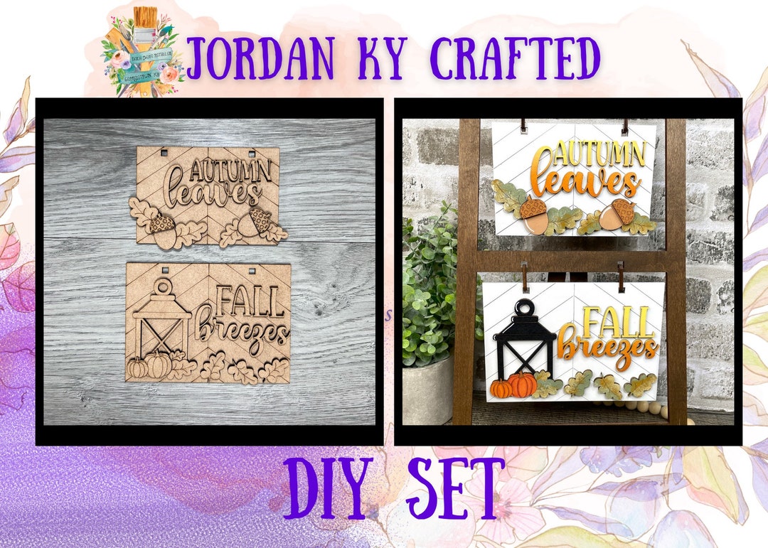 Fall Lantern Signs, Easel Lantern Signs, Interchangeable Signs, DIY ...