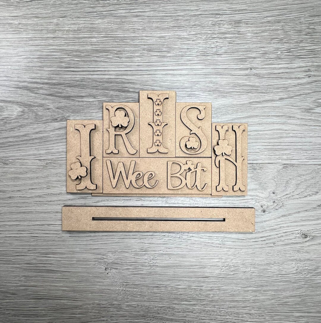 Mini Irish Wee Bit DIY Word Block, St. Patrick's Day Mini Word Block ...