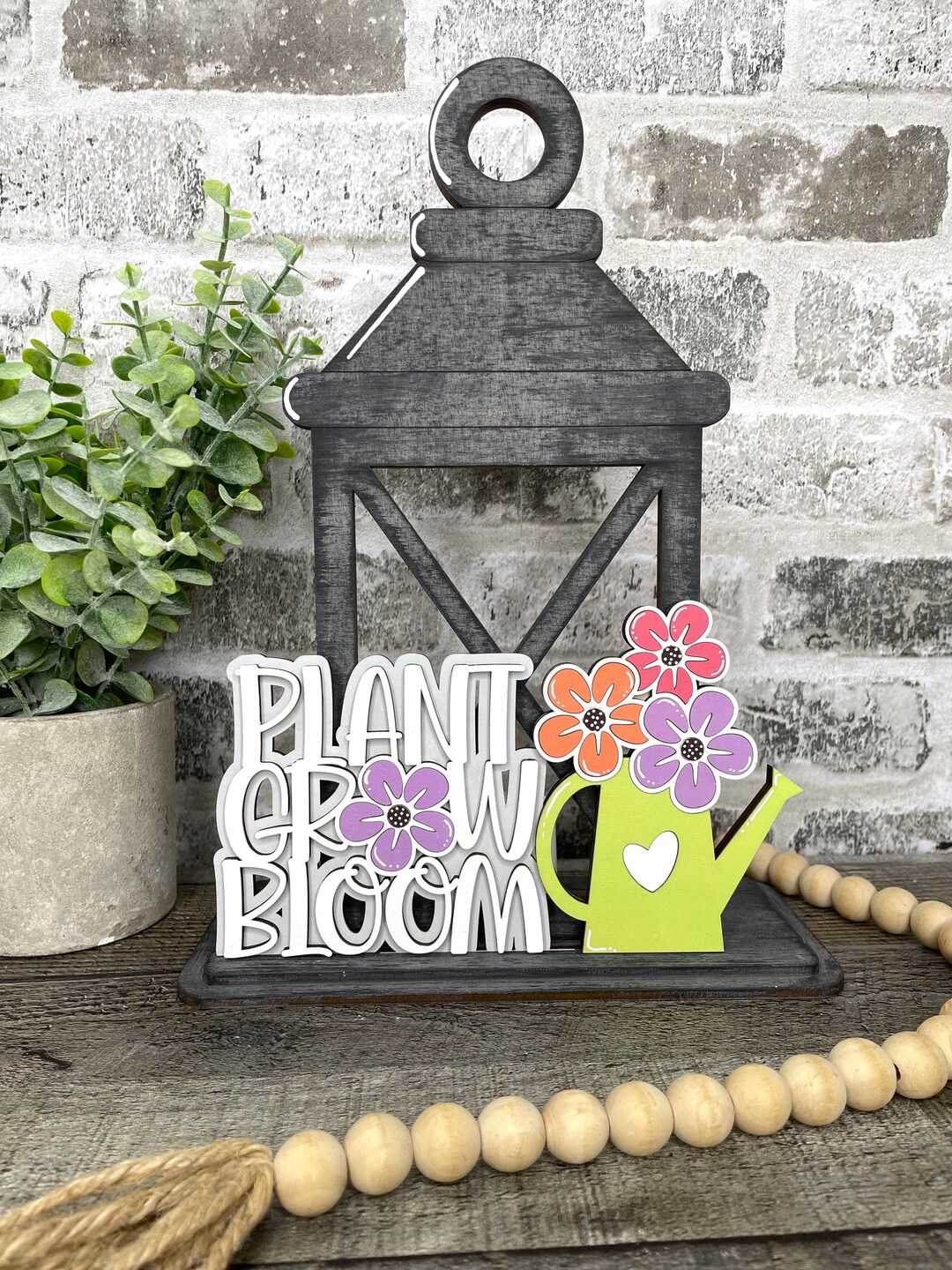 Lantern Plant Grow Bloom DIY Insert, Lantern Shelf Sitter ...