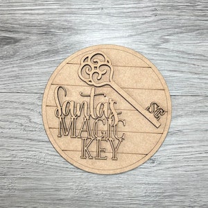 Santa's Magic Key DIY Pedestal Sign, Christmas DIY Insert, Holiday ...