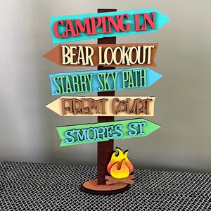 Camping Street Signs, DIY Arrow Sign Kit, Camping Craft Sign, DIY ...