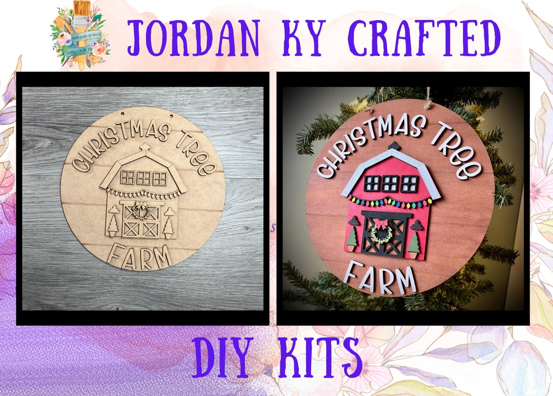 Country Farmhouse Christmas DIY Door Hanger, Country Door Hanger ...