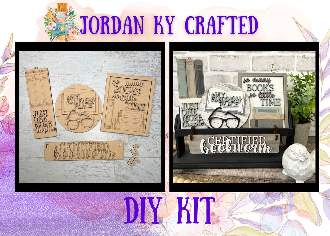 Bench/wagon Book Lover DIY Insert, Bookworm Add On, - Etsy