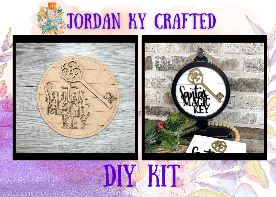 Santa's Magic Key DIY Pedestal Sign, Christmas DIY Insert, Holiday ...