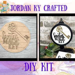 Santa's Magic Key DIY Pedestal Sign, Christmas DIY Insert, Holiday ...