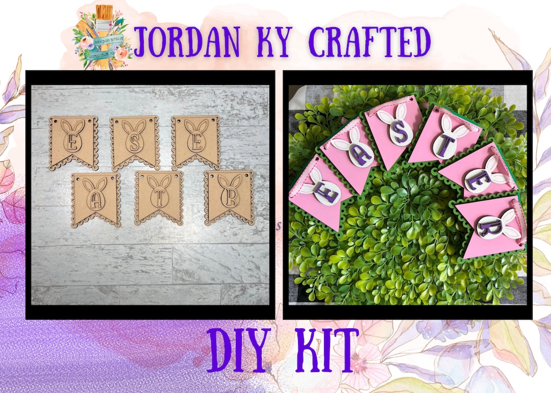 Easter Pennant Banner, Spring Pennant Banner, Easter Craft Decor, DIY ...