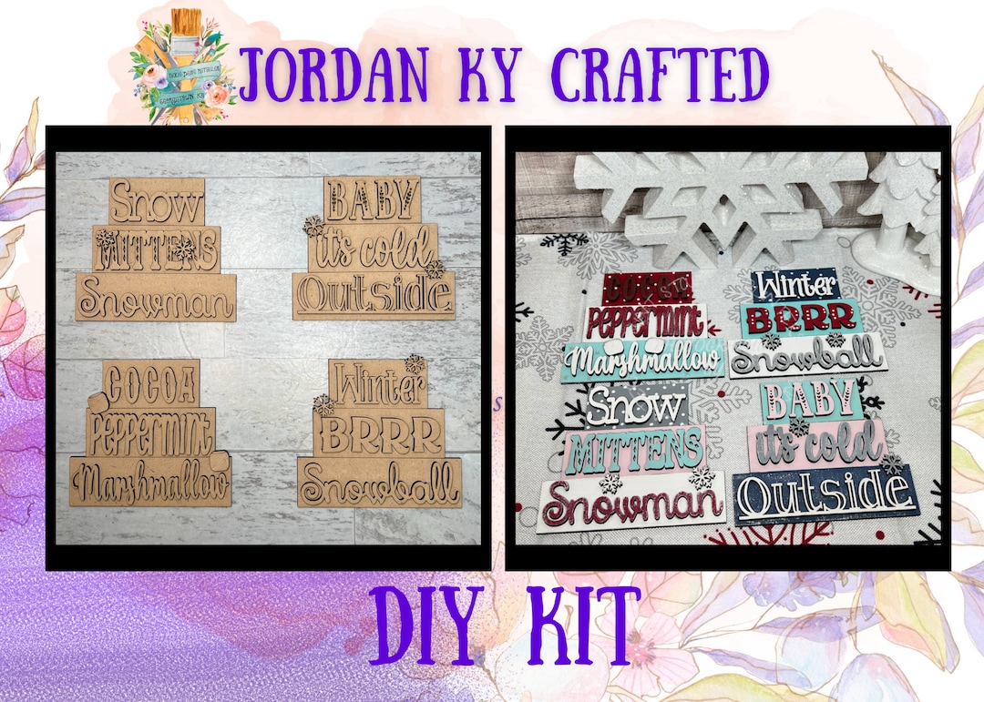 Winter Word Stacker, Word Stack Base, DIY Winter Word Decor, Snow Word ...