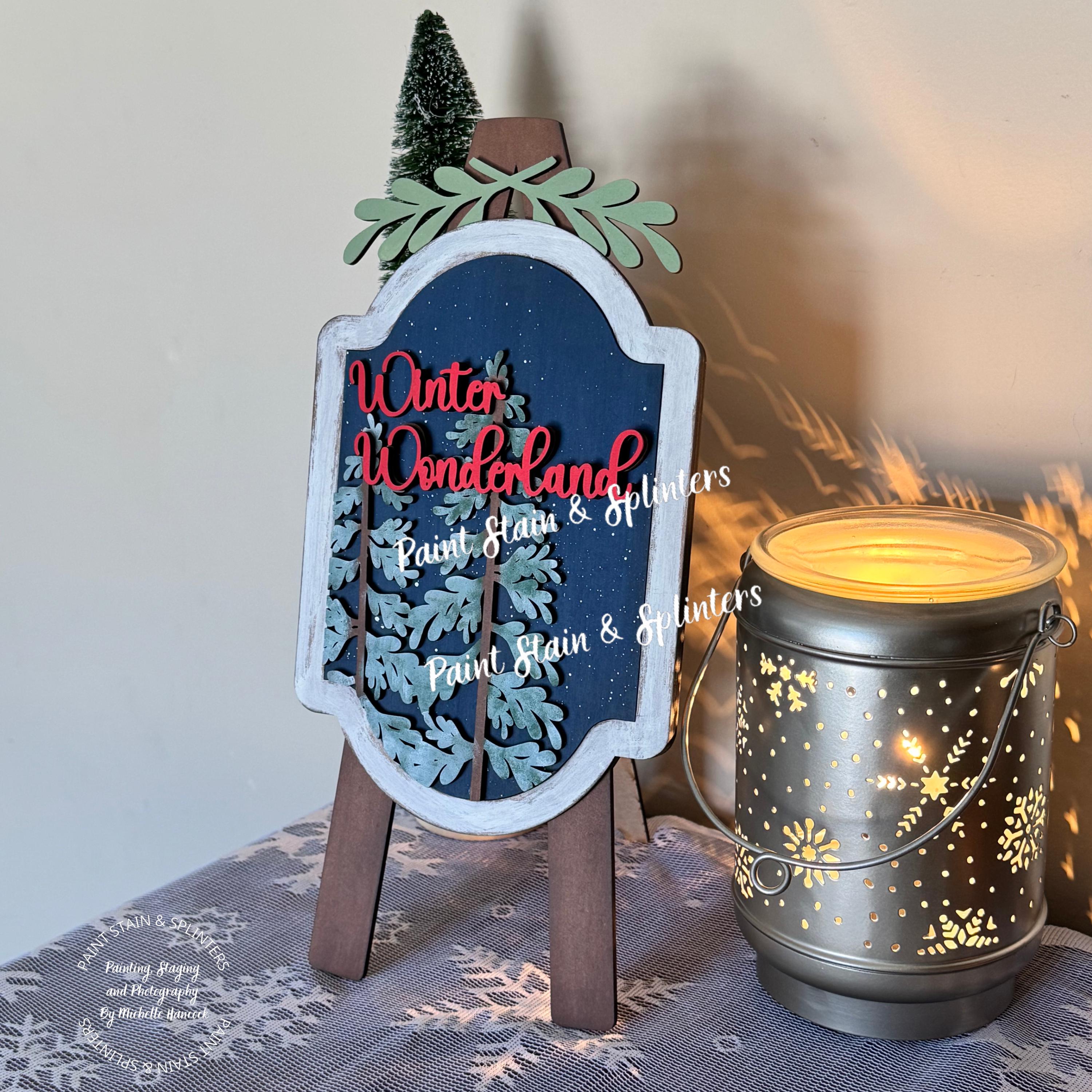 Artist Easel Winter Wonderland DIY Insert, Interchangeable Artist Easel ...