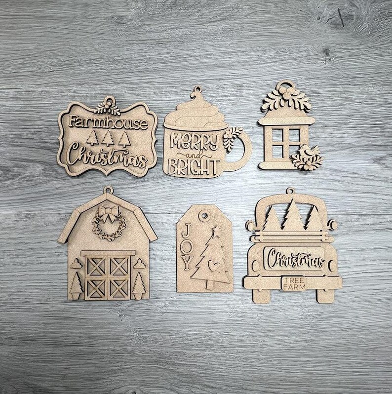 Country Christmas DIY Ornaments, Santa Display Craft, Christmas Display ...