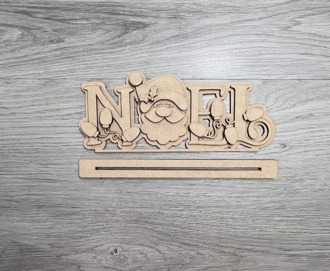 Noel DIY Word Art, Christmas DIY Decor, Winter Painting Craft, Santa ...