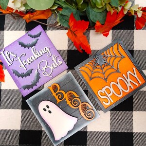 Spooky DIY Ladder Tiles, Halloween Ladder Inserts, Halloween Tiles, It ...