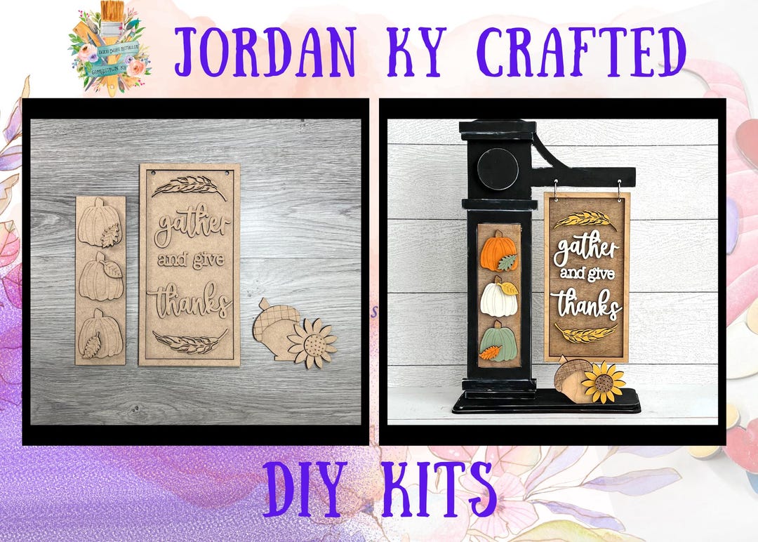 TTP Give Thanks DIY Shelf Sitter, Interchangeable Post, Seasonal Shelf ...