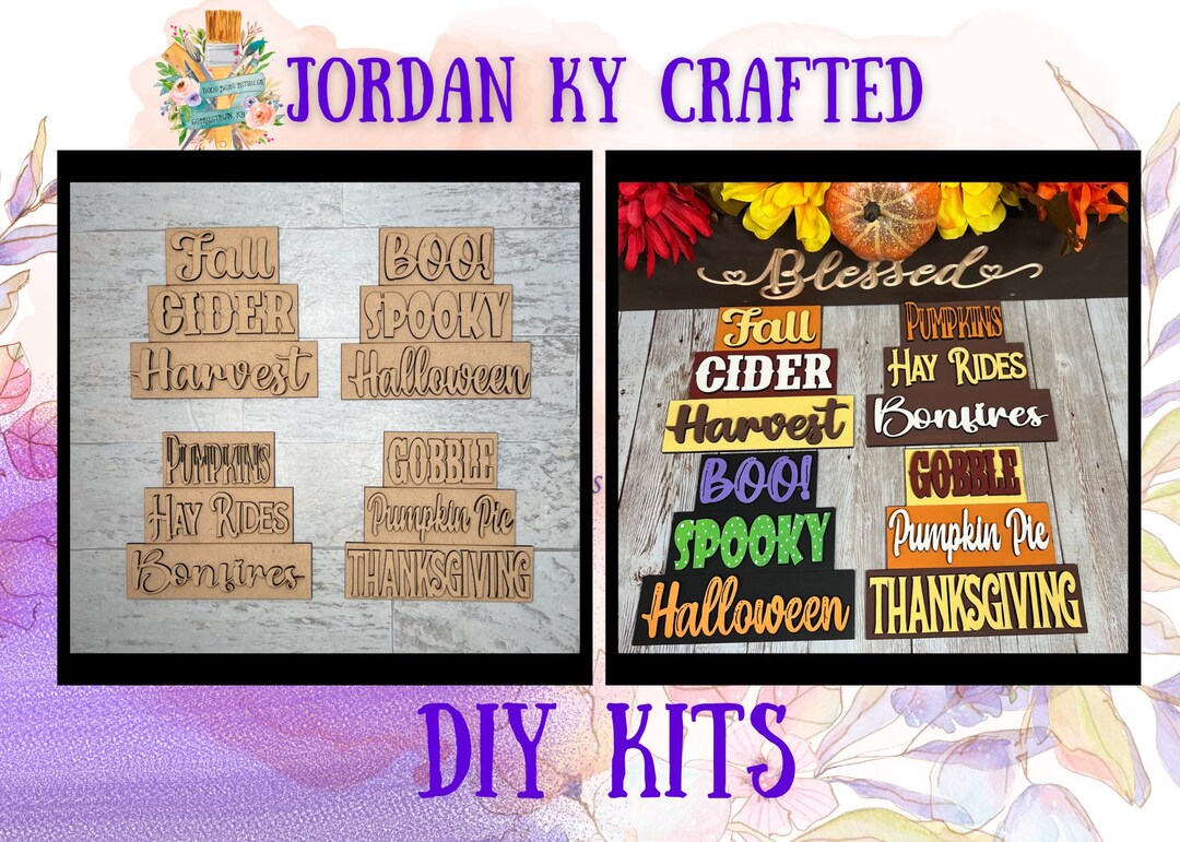 Fall Word Stacker, Word Stack Base, DIY Fall Word Decor, Halloween Word ...