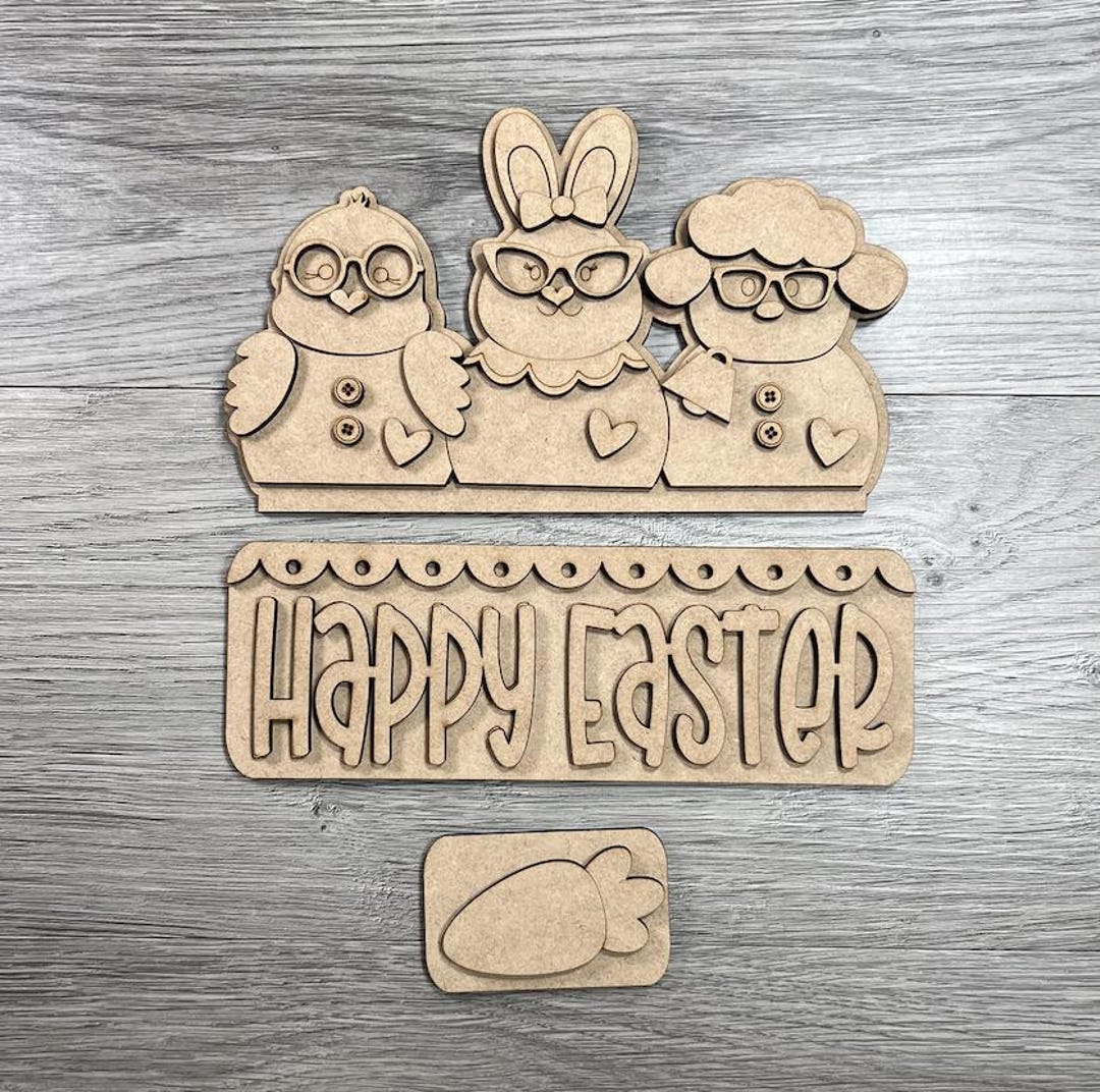 Easter Pals Truck DIY Insert, Bunny Rustic Truck Insert, Interchangeable Truck Insert, DIY Truck ...