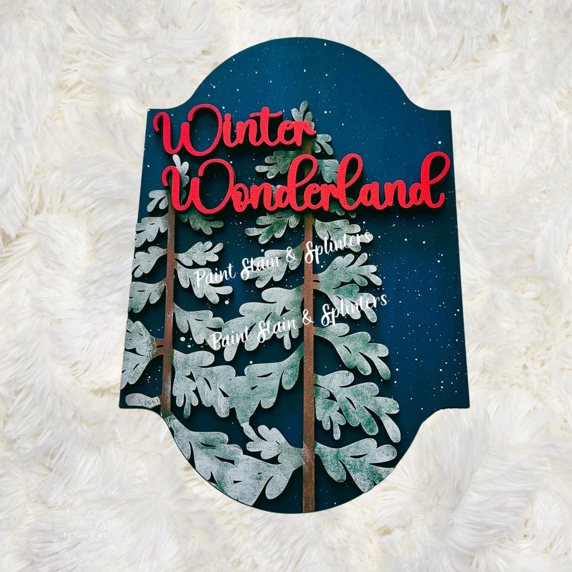 Artist Easel Winter Wonderland DIY Insert, Interchangeable Artist Easel ...