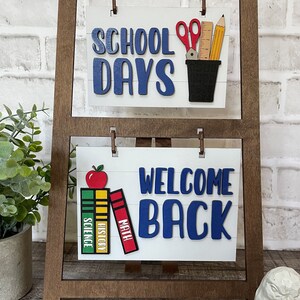 School Day Easel Sign, DIY Teacher Sign, Interchangeable Sign, DIY Sign ...