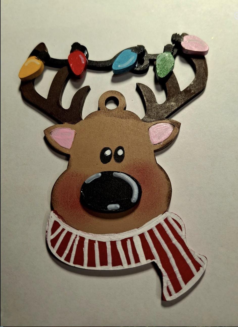 Reindeer Faces DIY Ornaments, DIY Reindeer Ornaments, Christmas ...