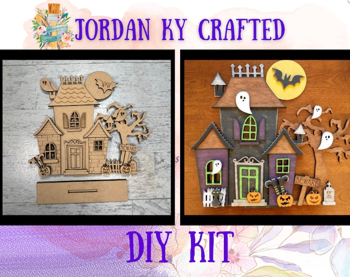 Eerie Haunted House Shelf Sitter, Haunted House Craft, DIY Haunted ...
