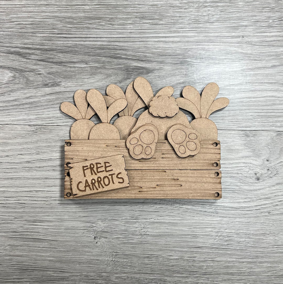 Carrot Crate Bunny DIY Shelf Sitter, Bunny Shelf Sitter, Easter Craft ...