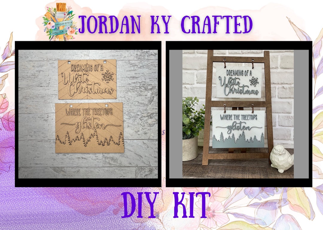White Christmas Signs, Holiday Signs, Easel Signs, Interchangeable Sign ...