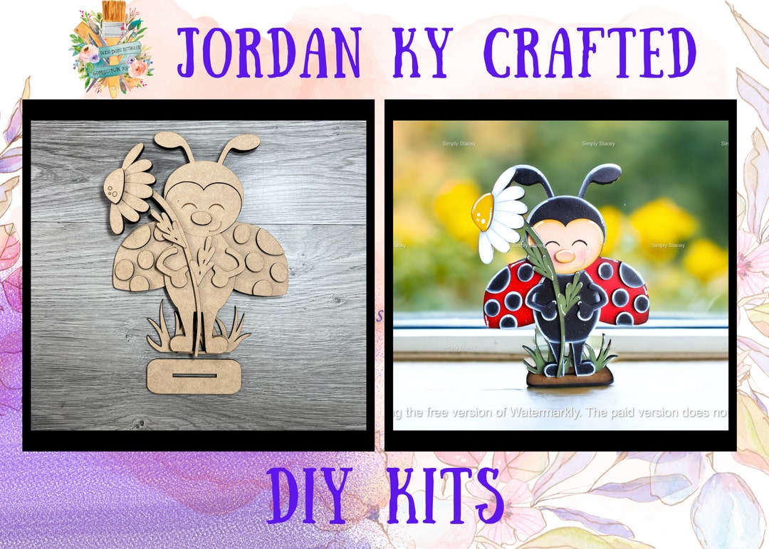 Ladybug DIY Shelf Sitter, Ladybug Paint Kit, Ladybug Craft Kit, DIY ...