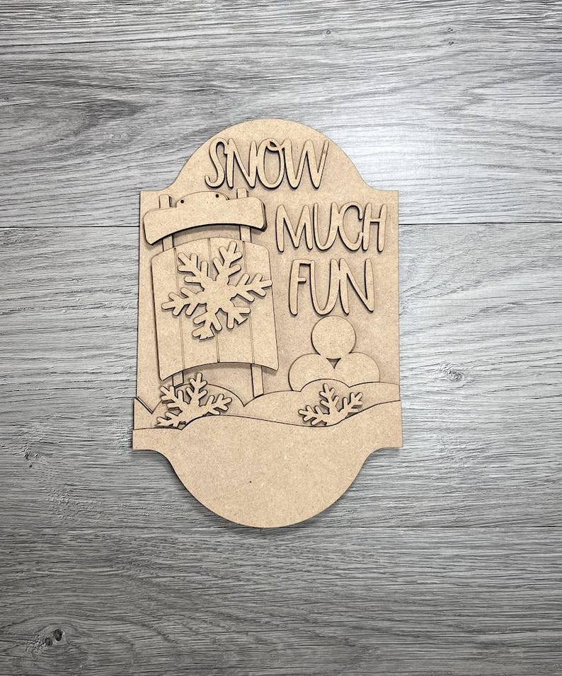Artist Easel Winter Snow Much Fun DIY Insert, Interchangeable Artist ...