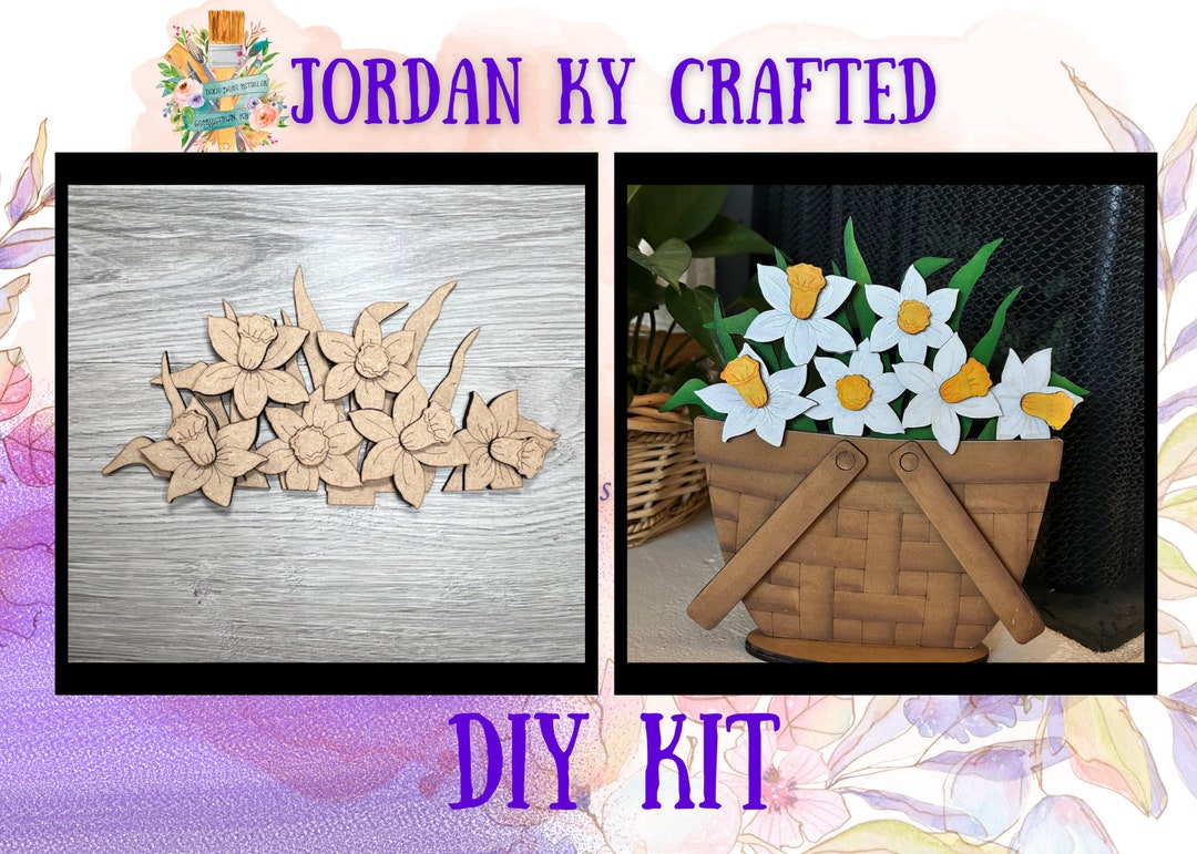 Daffodil DIY Basket Insert, Spring Flower DIY Basket, Basket Kit ...