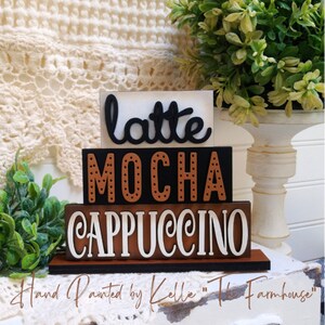 Coffee Word Stacker, Word Stack Base, DIY Latte Word Decor, Mocha Word ...