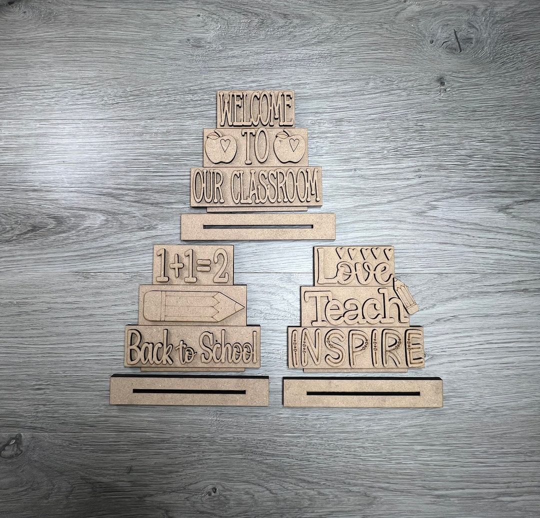 Teacher Word Stacker, Word Stack Base, DIY School Word Decor, Back to ...