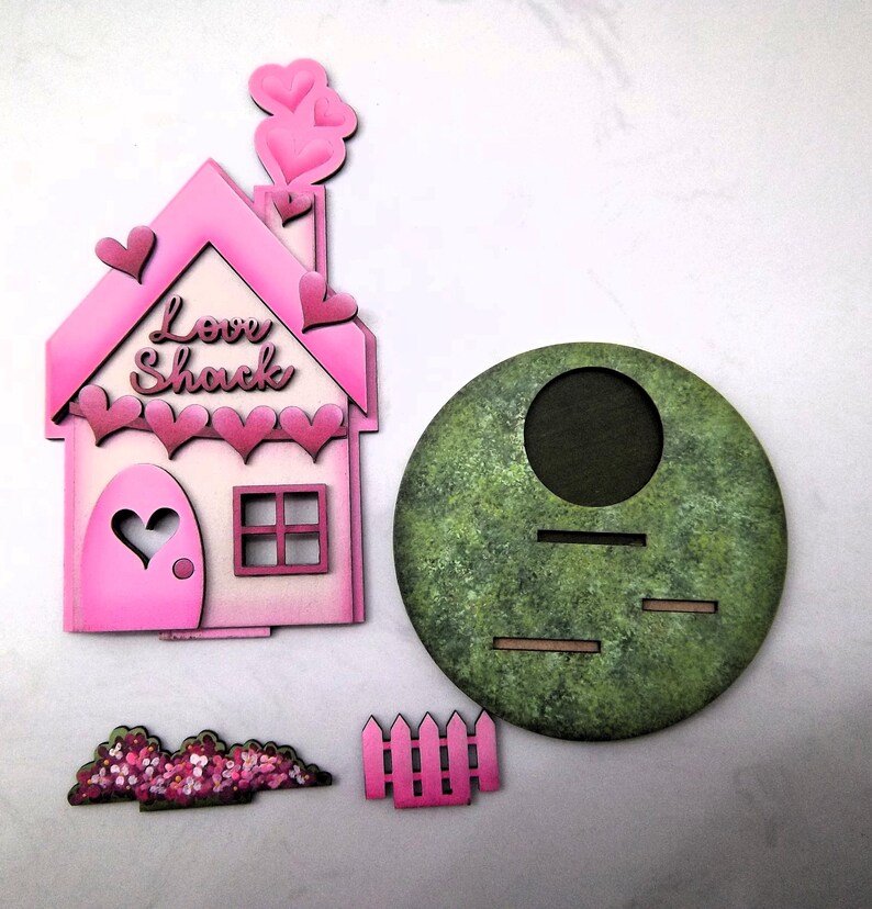 Flat Pedestal Love Shack Votive DIY Shelf Sitter, Interchangeable ...