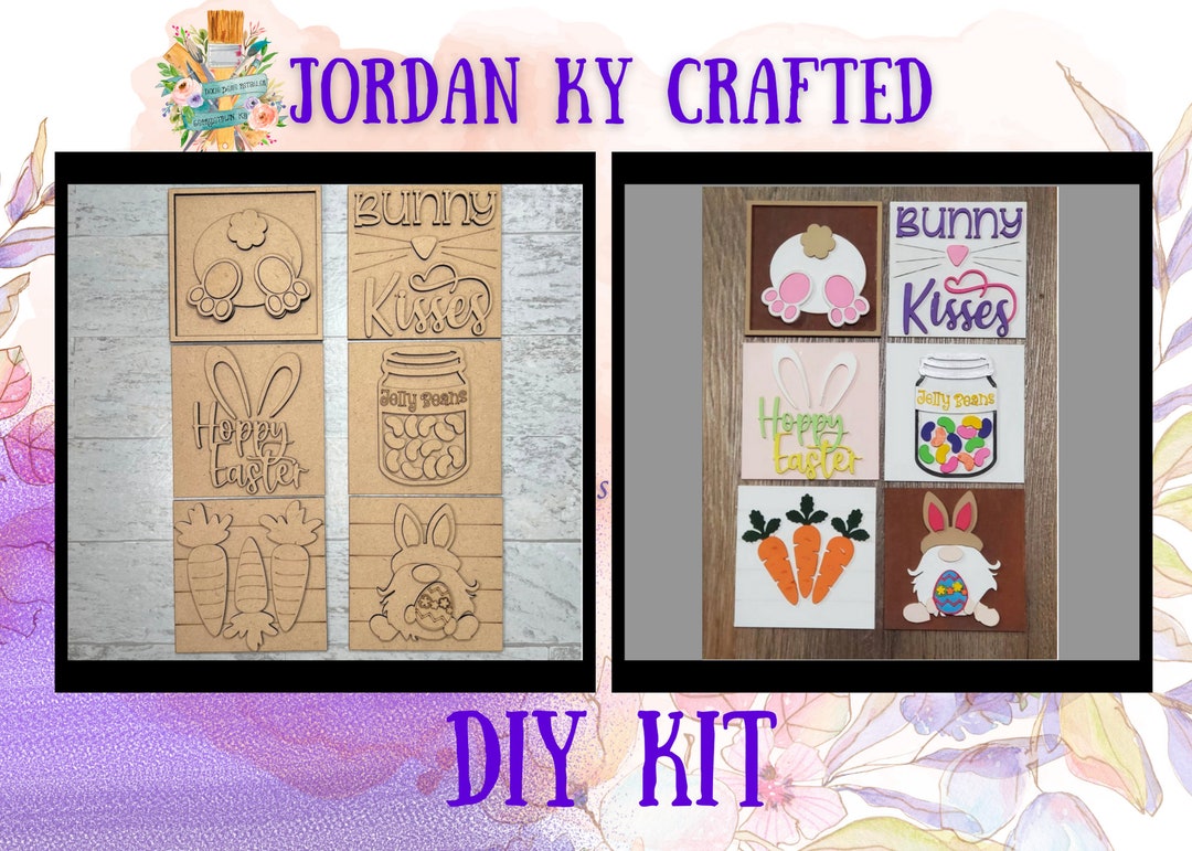 Bunny Kisses Ladder Inserts, Easter Bunny Interchangeable, Easter Leaning Ladder, Easter Tiles ...