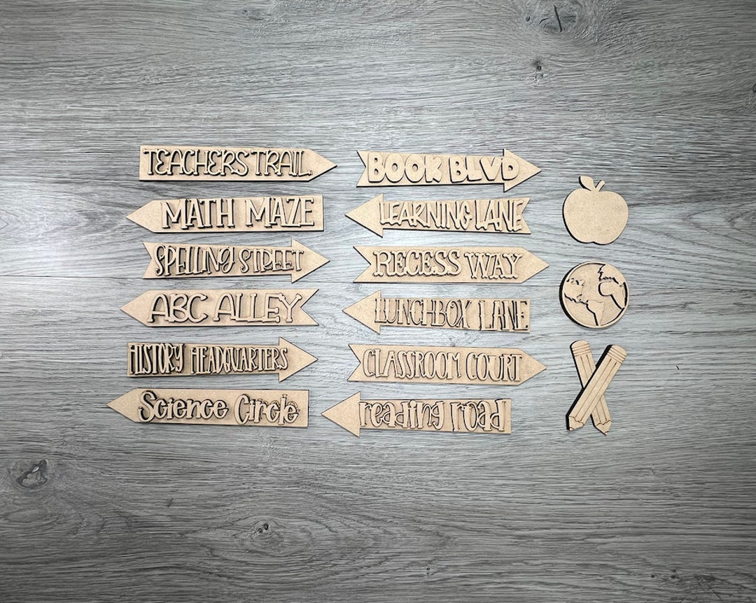 Teacher Street Signs, DIY Arrow Sign Kit, Teacher Craft Sign, DIY ...