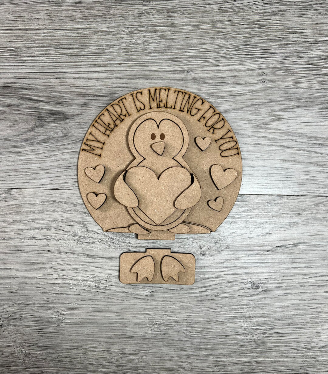 Valentine Penguin DIY Snow Globe Insert, Valentine Insert, Globe Insert ...