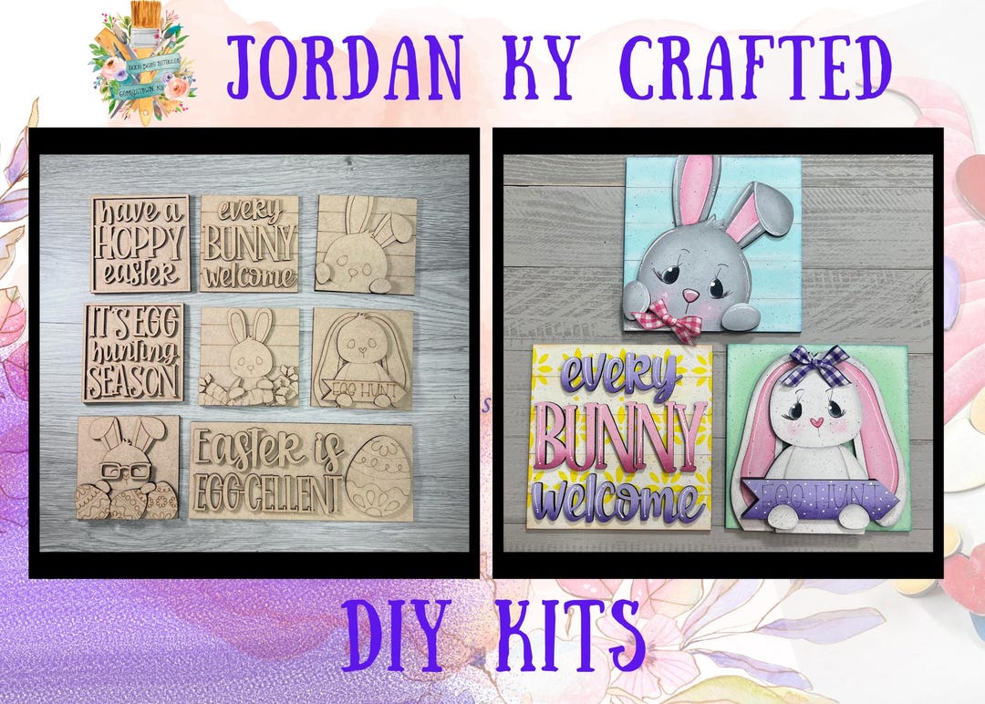 4.25" Tile Hoppy Easter DIY Inserts - Etsy