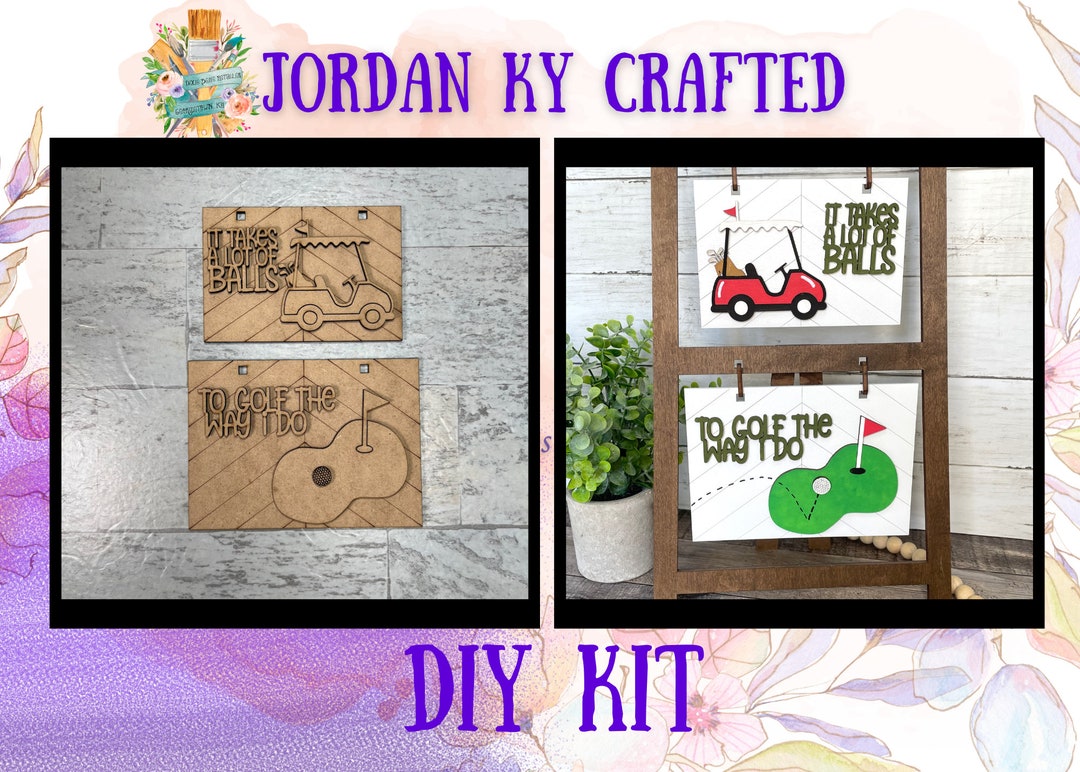 Golf Signs, Easel Golf Sign, Interchangeable Signs, DIY Sign Craft ...