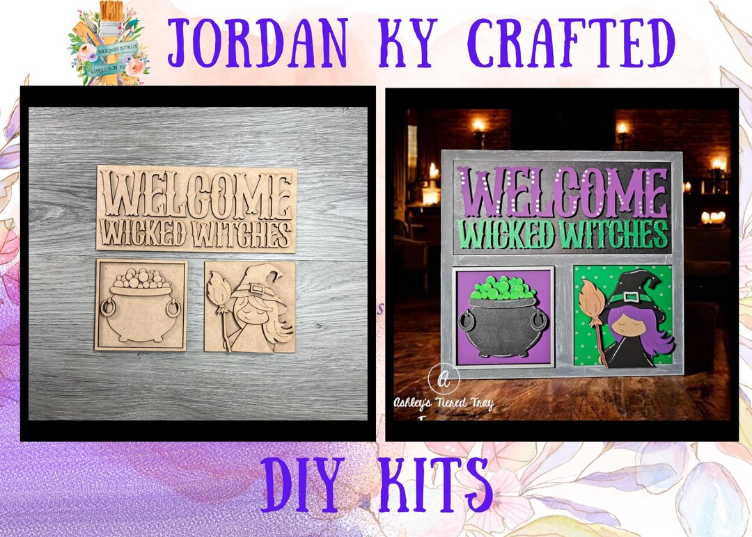 4" Tile Cute Witch Welcome DIY Inserts - Etsy