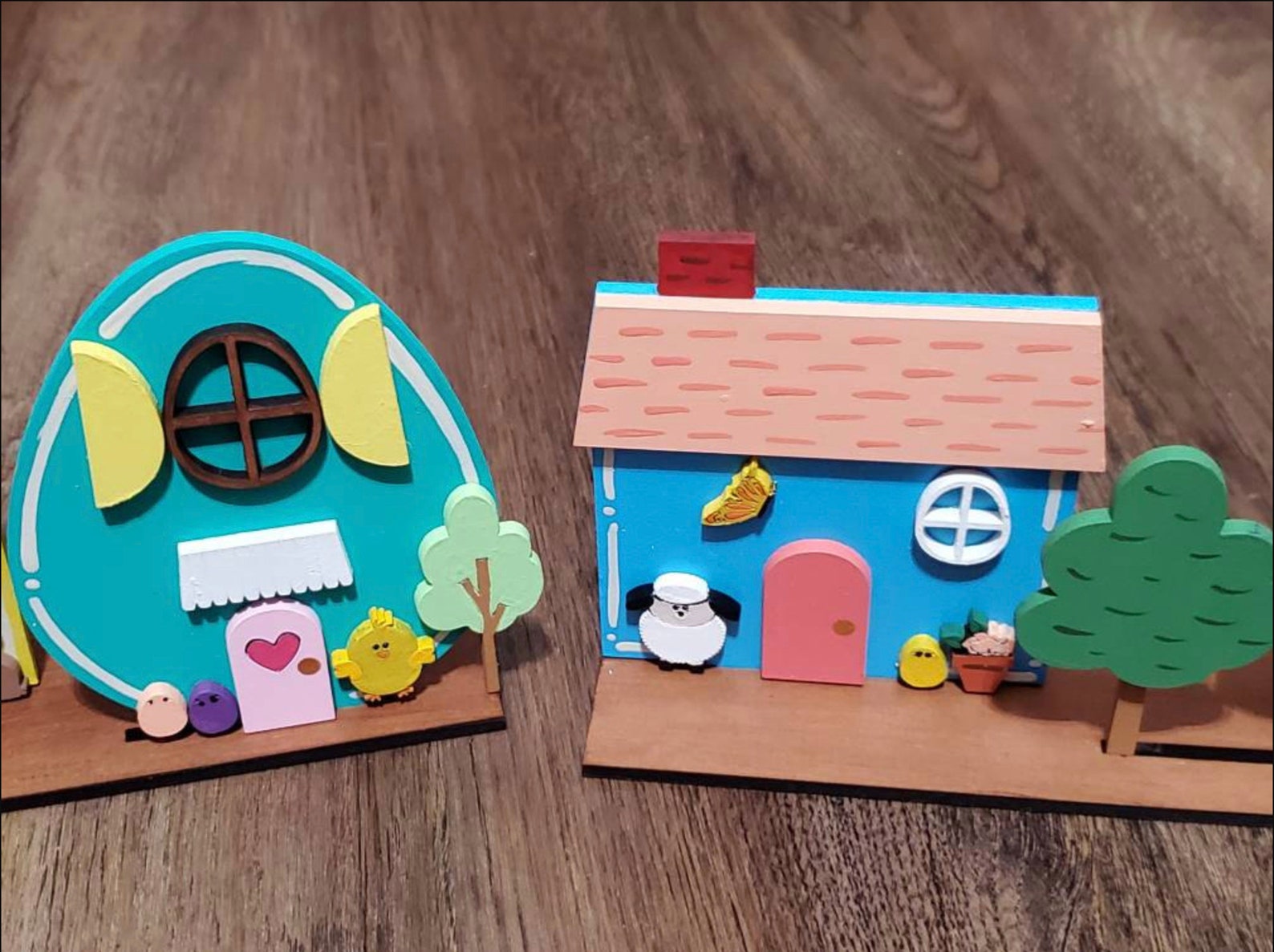 Easter Houses DIY Centerpiece, Easter House Row Craft Kit, Easter House ...