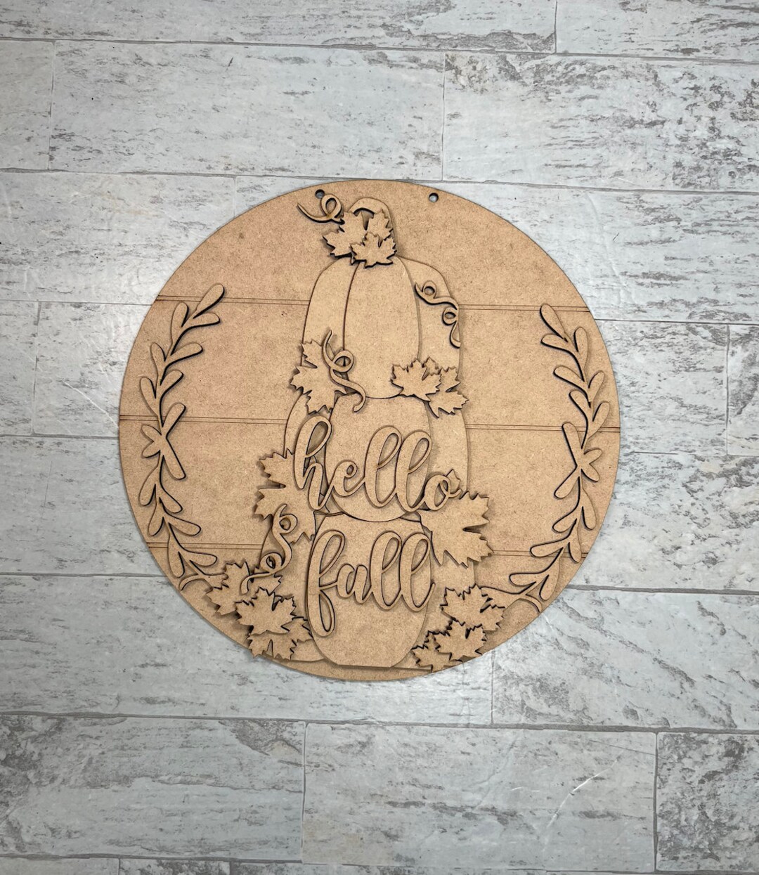 Stacked Pumpkins DIY Door Hanger, Hello Fall Door Hanger, Pumpkin DIY ...