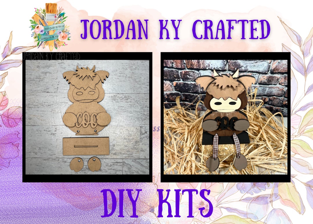 Highland Cow Dangling Leg, Scottish Cow Kit, Hamish Mccoo, Cow With ...