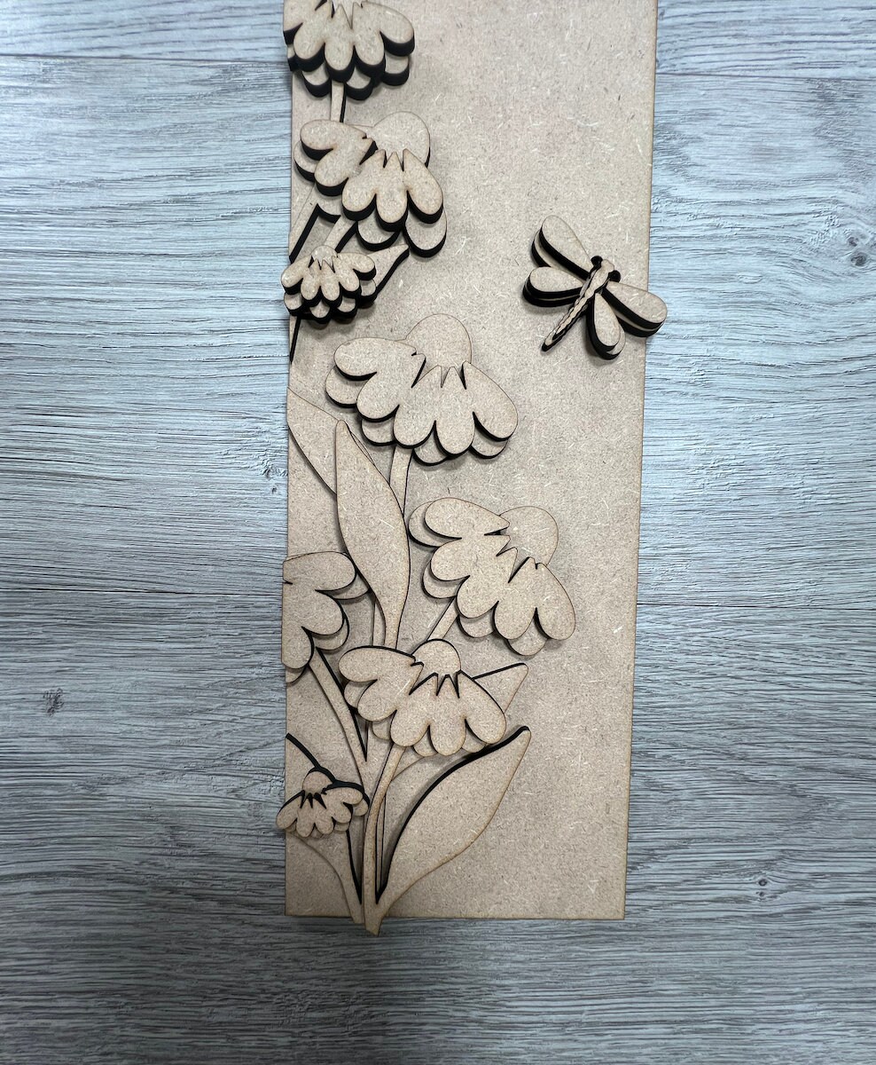 Dragonfly and Daisy DIY Porch Leaner, Spring Porch Leaner, - Etsy