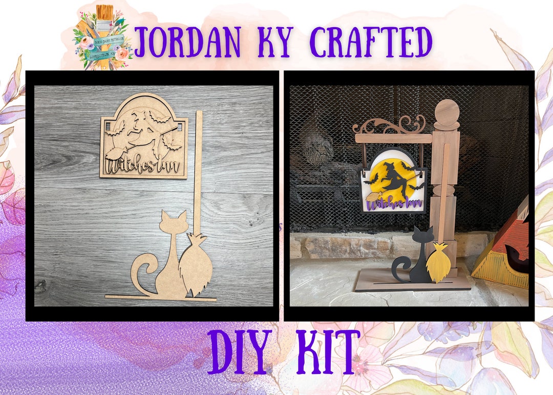 Witches Inn Mini Post DIY Insert, Halloween Post Insert, Mini Post DIY ...