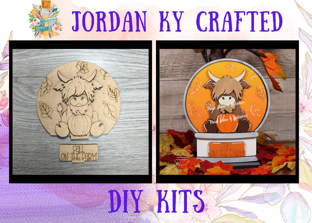 Fall Highland Cow DIY Globe, Pumpkin Craft Painting Kit ...