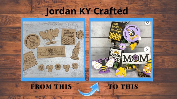 Queen Bee Mother's Day DIY Tier Tray Honey Comb Gnome - Etsy