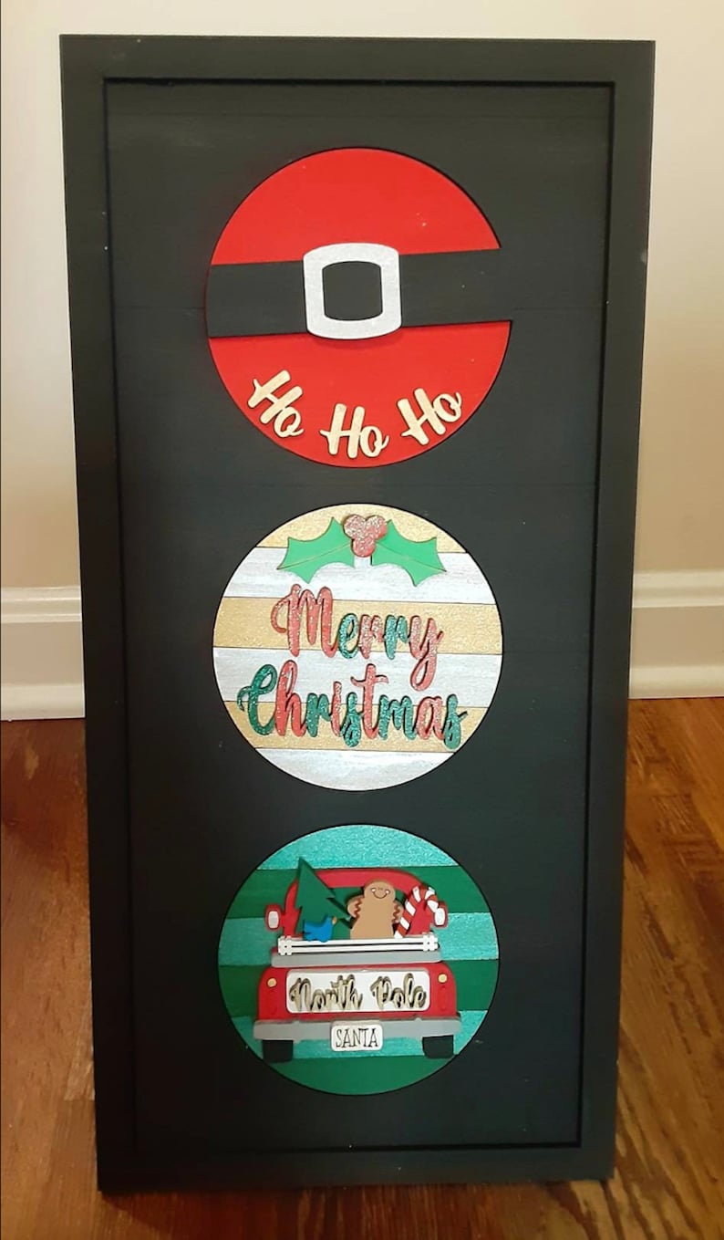 Santa Ladder Inserts Round Santa Inserts Santa Signs - Etsy