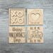 4" Tiles Valentine's DIY Inserts, XOXO - Etsy